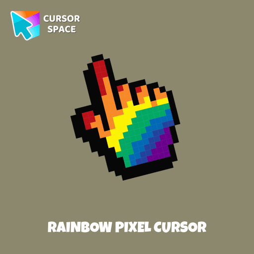 Rainbow Pixel Cursor - Cursor Pack | Cursor Space